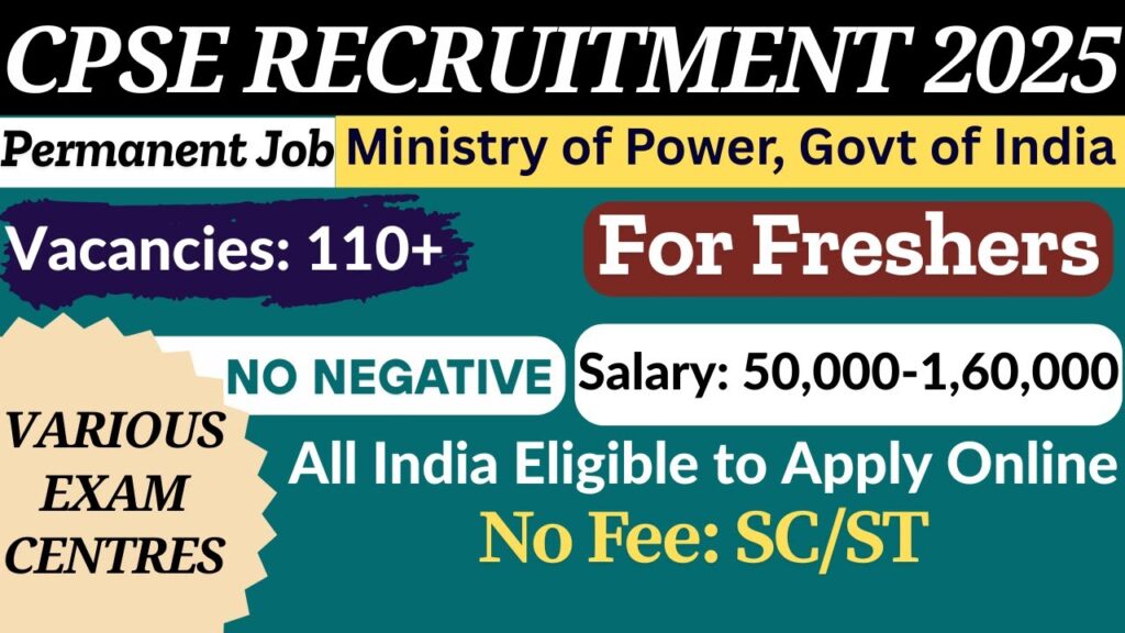 CPSE Recruitment 2025 - Job Goal
